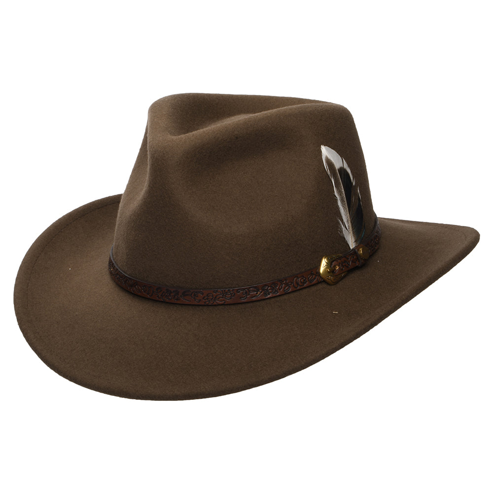 Stetson Hats Norbeck Water Resistant Wool Felt Cowboy Hat - Hazelnut ...