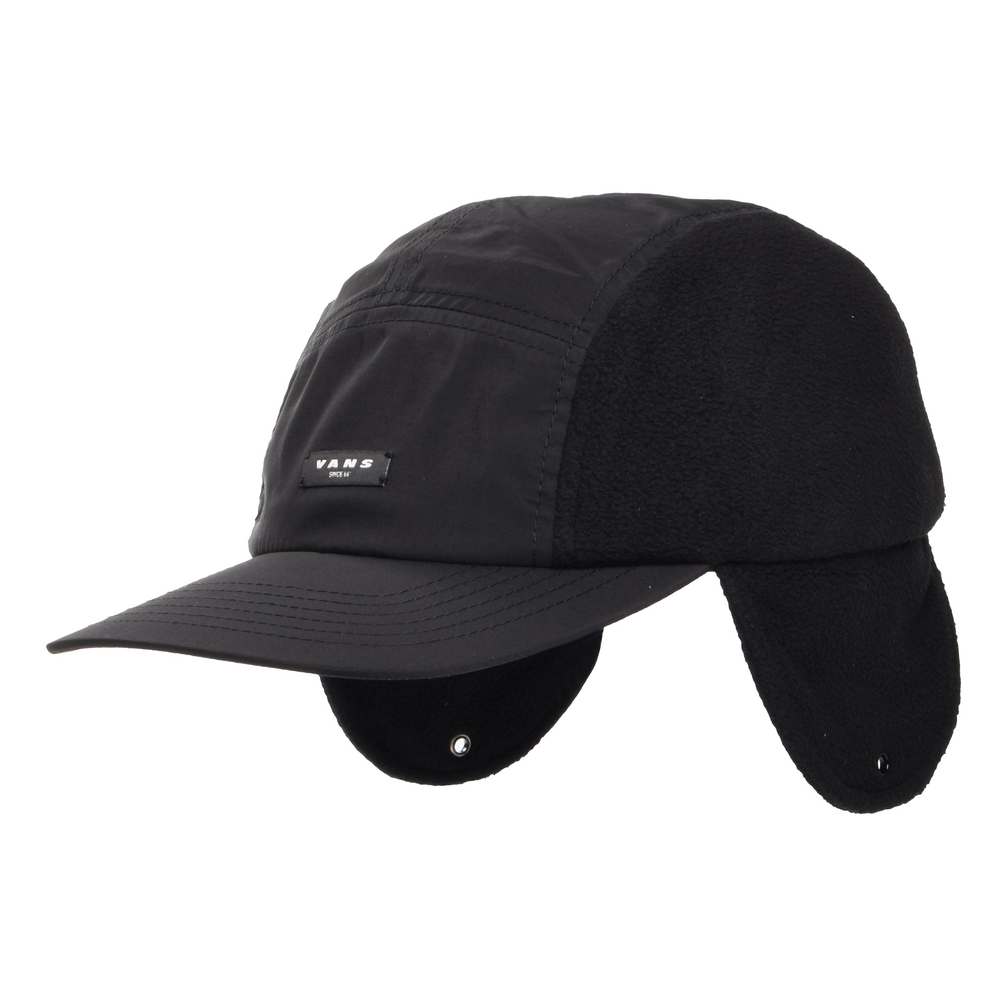 Vans Hats 66 5 Panel Cap with Earflaps - Black – Village Hats