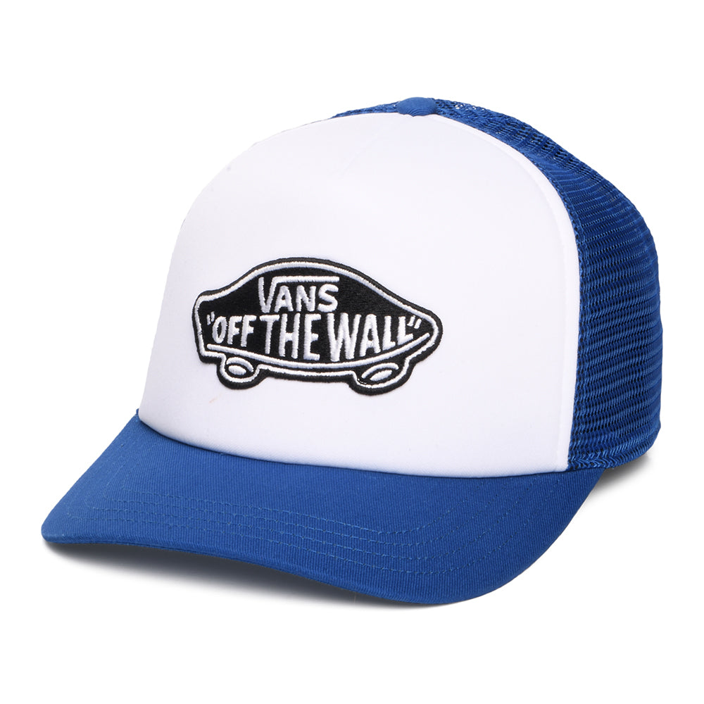 Vans Hats Classic Patch Curved Brim Trucker Cap - Blue-White – Village Hats