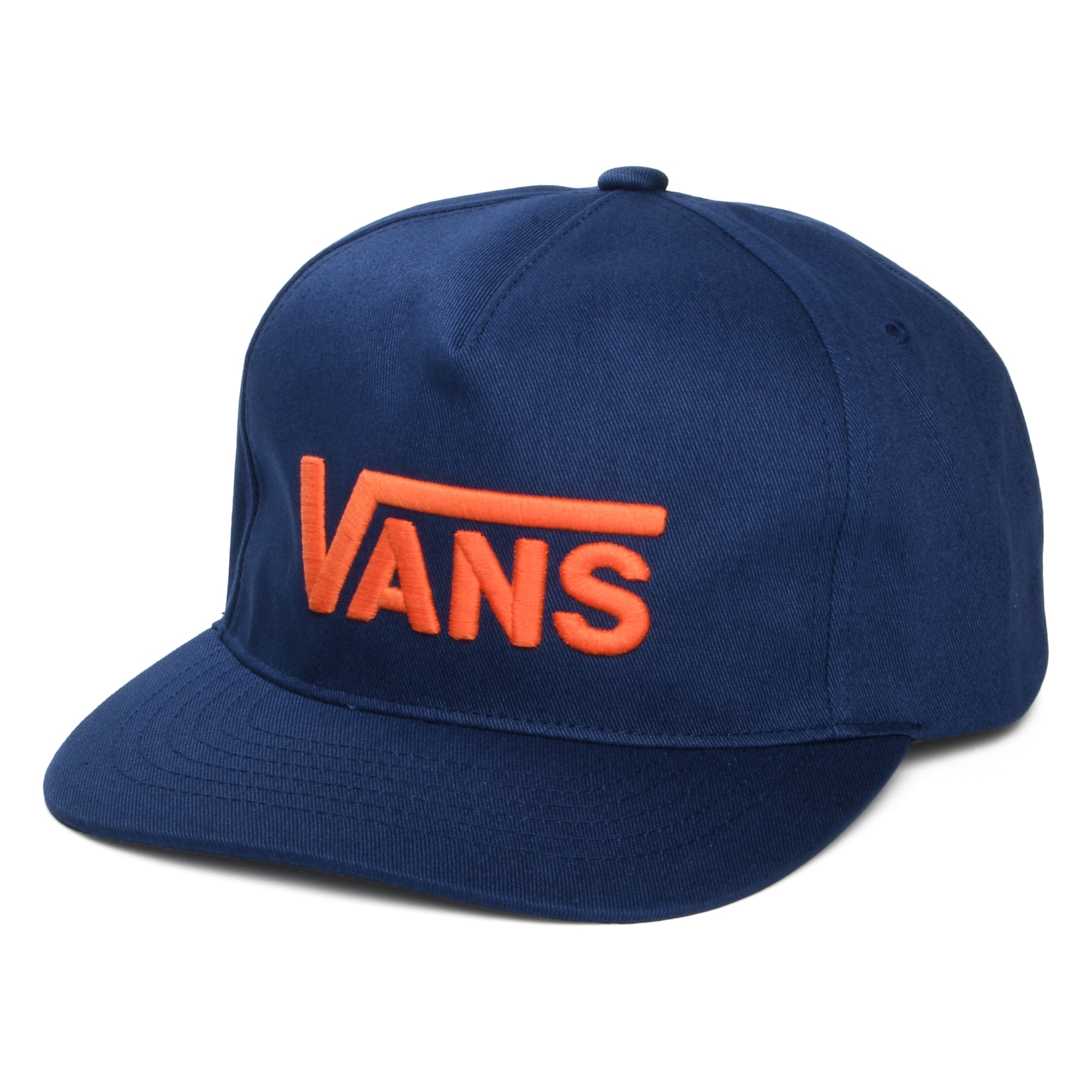 Vans Hats Drop V Logo Curved Brim Snapback Cap - Indigo-Orange ...