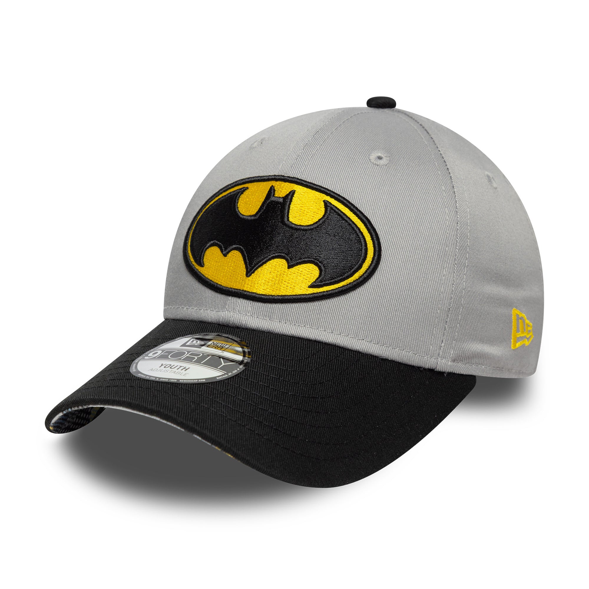 New Era Kids 9FORTY Batman Baseball Cap - DC Comics - Grey-Black ...