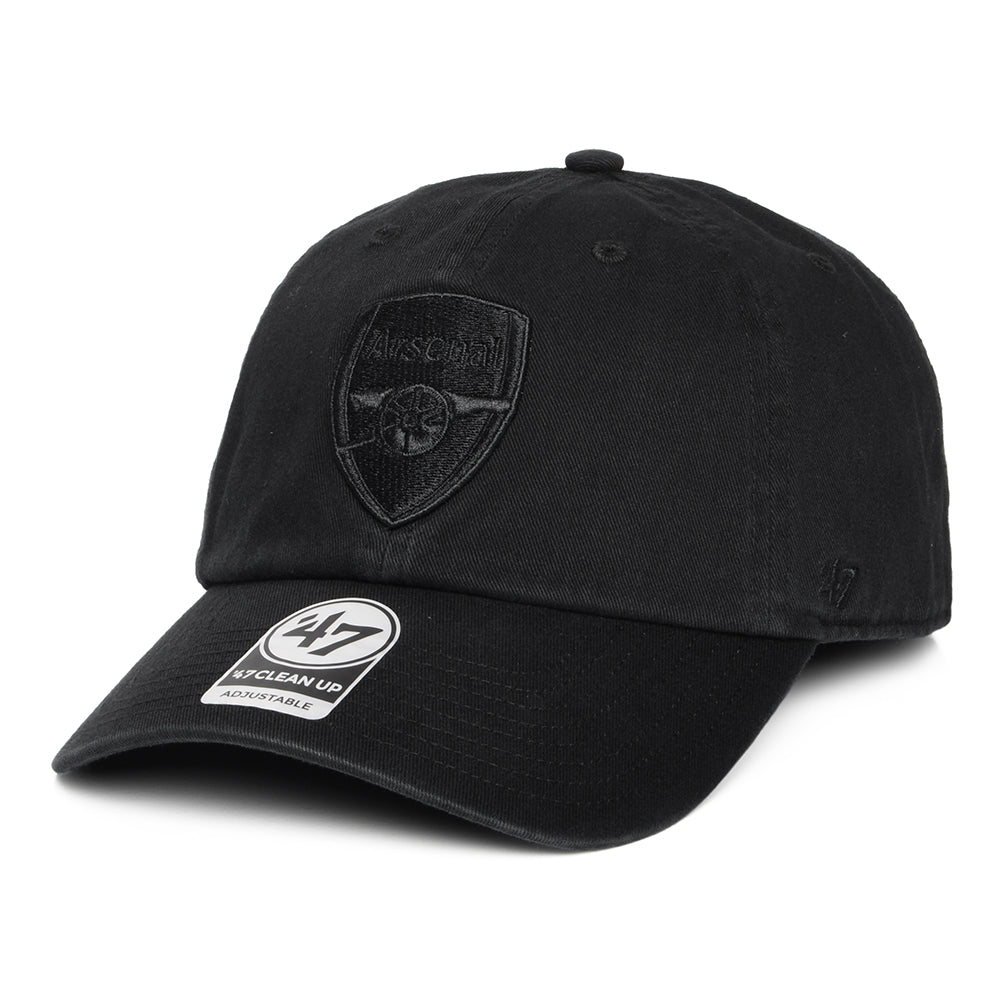 47 Brand Arsenal FC Baseball Cap - Clean Up - Black On Black – Village Hats