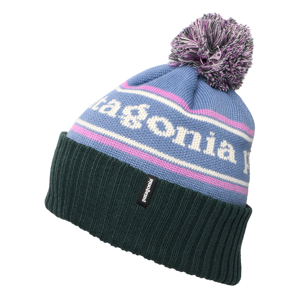 Patagonia Hats Park Stripe Powder Town Bobble Hat - Blue-Purple-Dark G ...