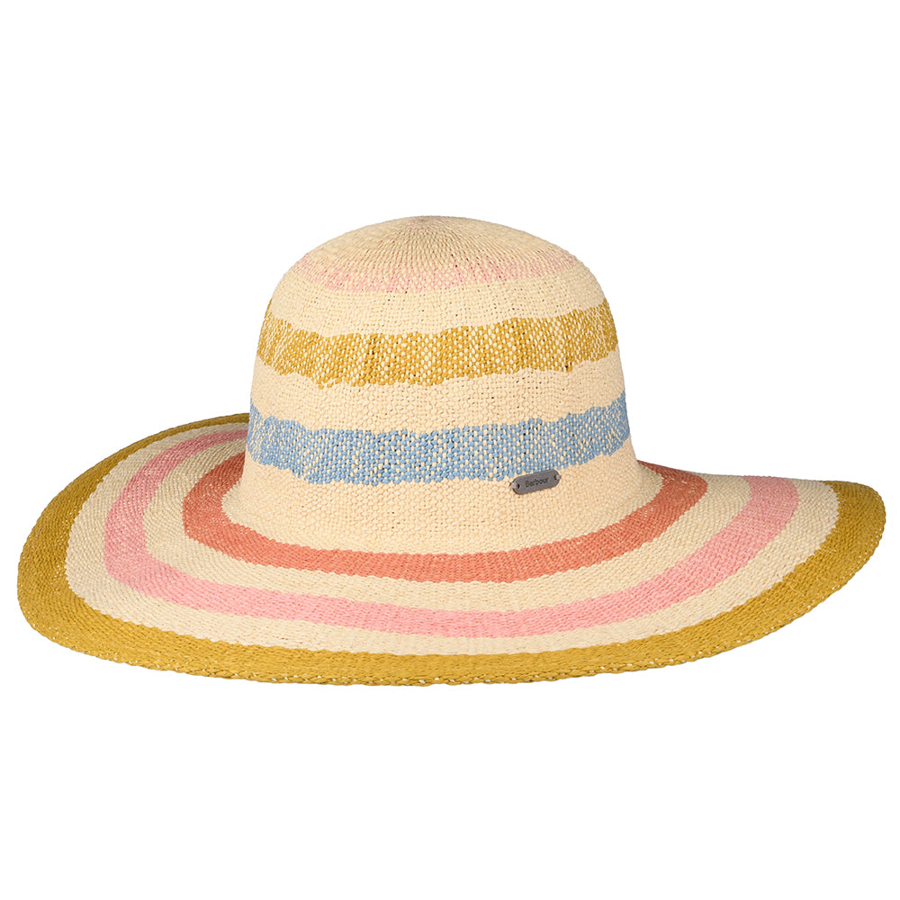 Barbour Hats Southport Striped Wide Brim Sun Hat - Natural-Multi ...
