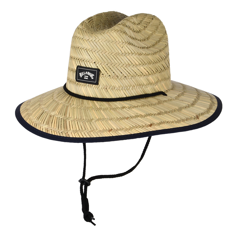 Billabong Hats Tides Print Seagrass Straw Lifeguard Hat - Natural-Navy ...