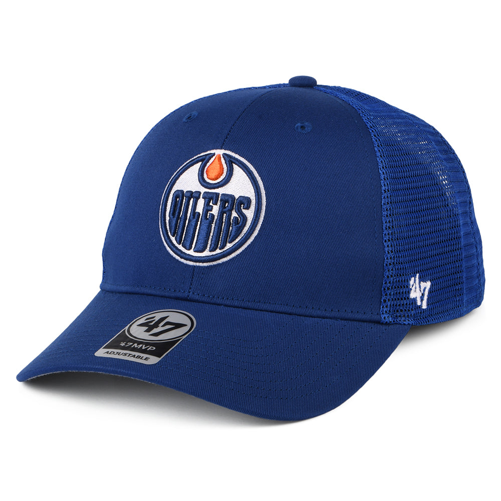 47 Brand Edmonton Oilers Trucker Cap - NHL Branson MVP - Royal Blue ...